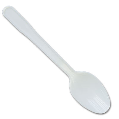 Cutlery Plastic Teaspoons 1000/cs - Whitebird