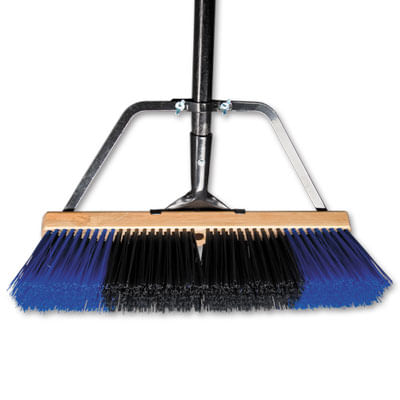 Broom Ryno All-Purpose 24" W/Brace/Tapered Handle Green/Black PVC Fill ...