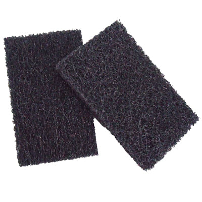 Scouring Pad 4-5/8x10" Black Heavy Duty 20/pk - Whitebird