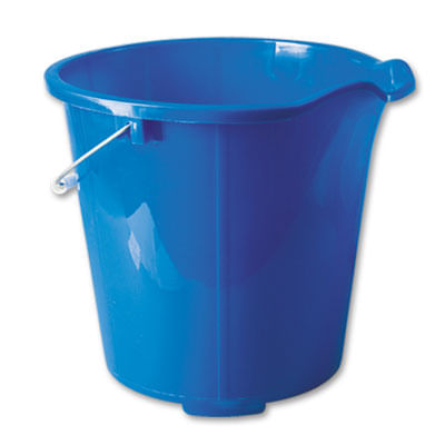 Pail Utility Plastic 12L Blue with Spout and Cone wringer - Whitebird