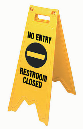 Floor Sign Closed 25" 2 Sided Multilingual - Whitebird