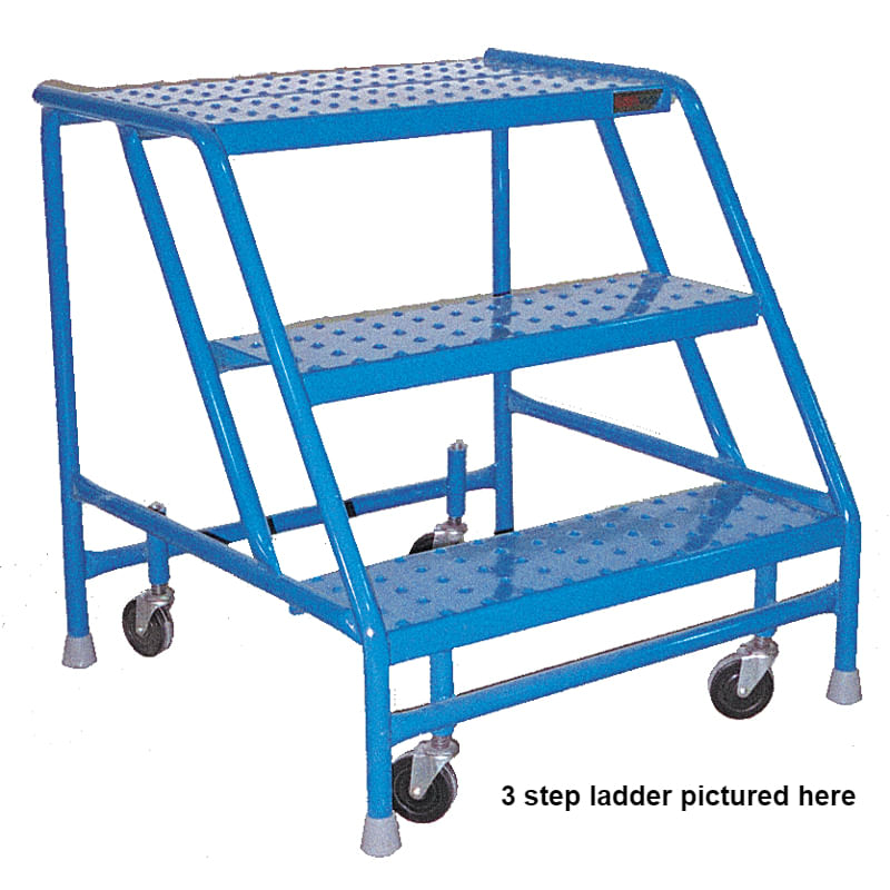 Rolling Ladder 5 Step No Hand Rail - Whitebird