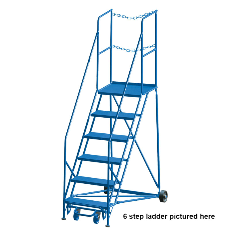 Mobile Rolling Ladders 6 Step Front Walk Through - Whitebird