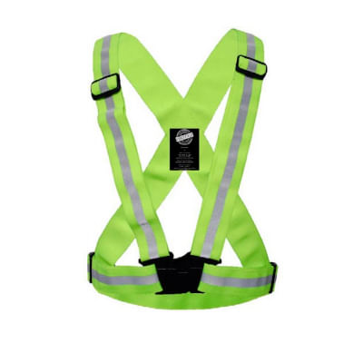 Traffic Belt with Silver Tape Green O/S - Whitebird