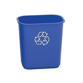 Wastebasket Medium Blue 7 gal Recycling - Whitebird