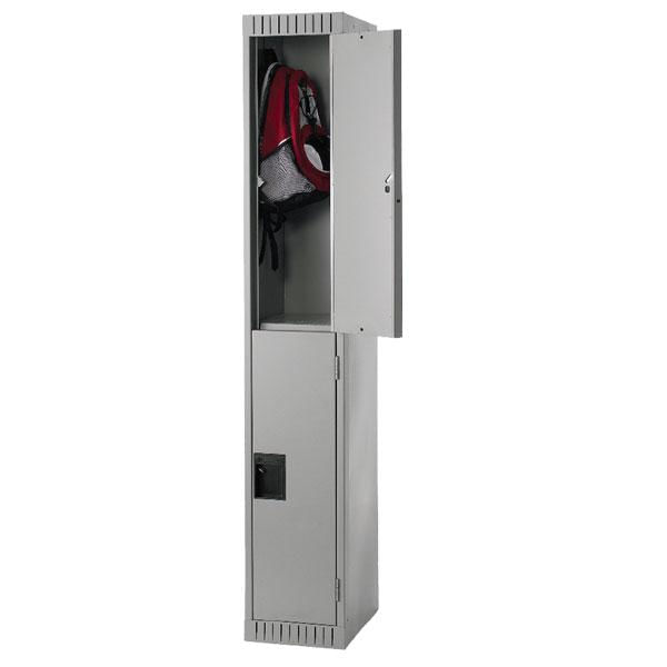 Locker 12x18x36" 2-Tier, 1 Wide, Grey, Assembled - Whitebird
