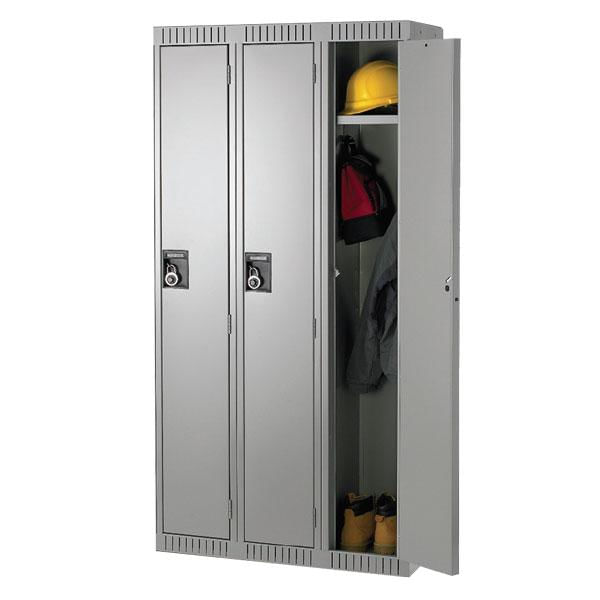 Locker 12x18x78" 1-Tier 3 Wide Grey, Assembled - Whitebird