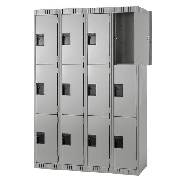 Locker 12x12x78" 1-Tier 3 Wide Grey, Assembled - Whitebird