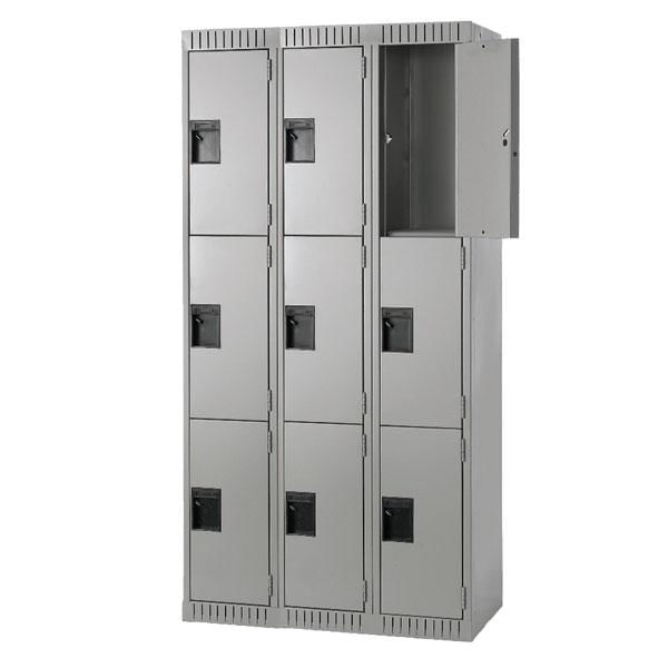 Locker 12x15x24 3-Tier, 3 Wide Grey Assembled - Whitebird