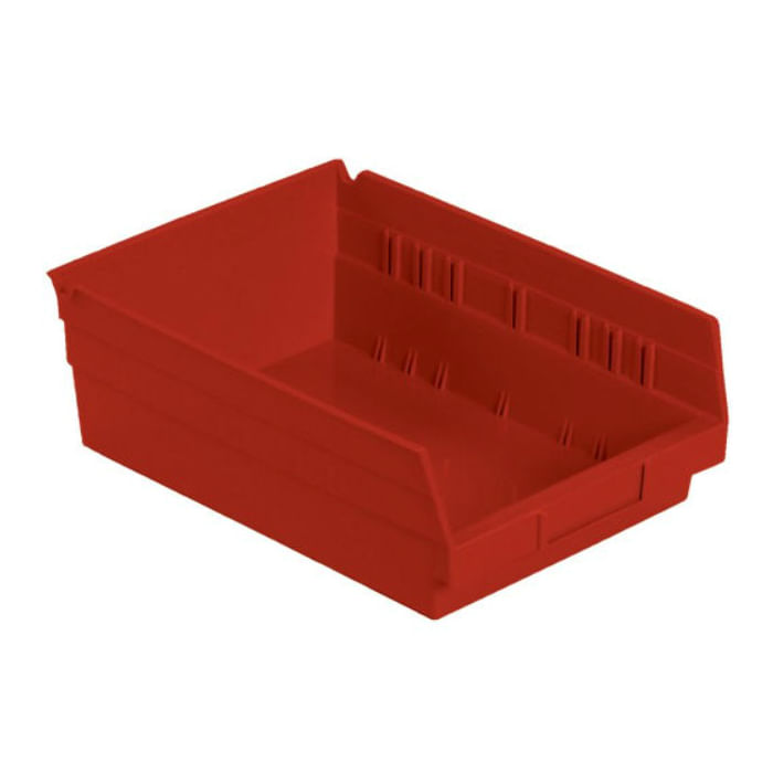 Shelf Bin Stackable Red 11-5/8 x 8-3/8 x 4" 12/cs - Whitebird