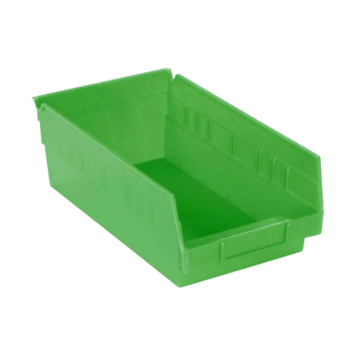 Shelf Bin Stackable Green 11-5/8 x 8-3/8 x 4" 12/cs - Whitebird