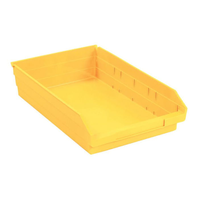 Shelf Bin Stackable Yellow 17-7/8 x 11-1/8 x 4" 12/cs - Whitebird