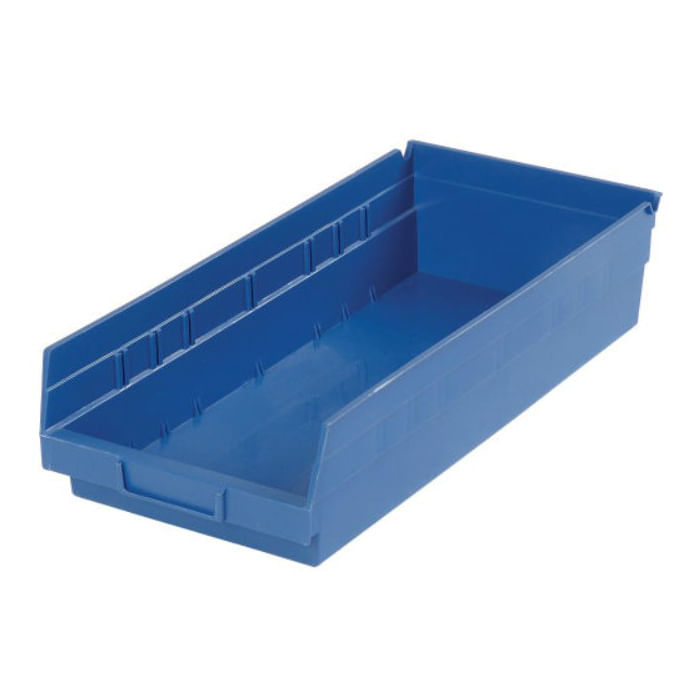 Shelf Bin Stackable Blue 17-7/8 x 8-3/8 x 4" 12/cs - Whitebird