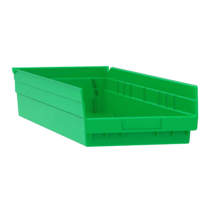 Shelf Bin Stackable Green 23-5/8 x 8-3/8 x 4" 6/cs - Whitebird