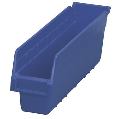 Shelf Bin Stackable Blue 23-5/8 x 4-1/8 x 6" 16/cs - Whitebird