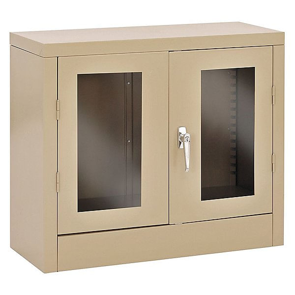 Cabinet Clear-View Storage Tan 30x12x26 Assembled Wall Hung - Whitebird