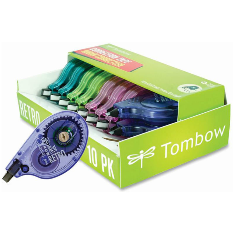 Correction Tape Assorted Mono Retro Non-Refillable 10/pack - Whitebird