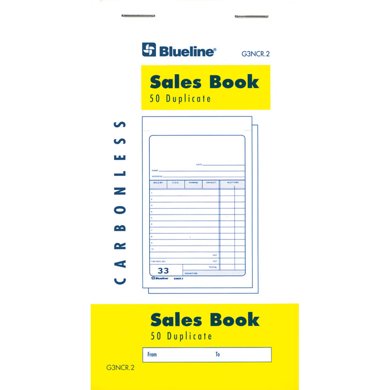 Forms NCR Counter Sales Book 3-1/2x6-1/2" Duplicates 10/pk - Whitebird