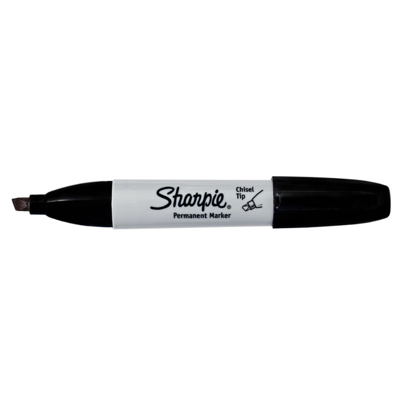 Marker Sharpie Chisel Black 12/bx - Whitebird