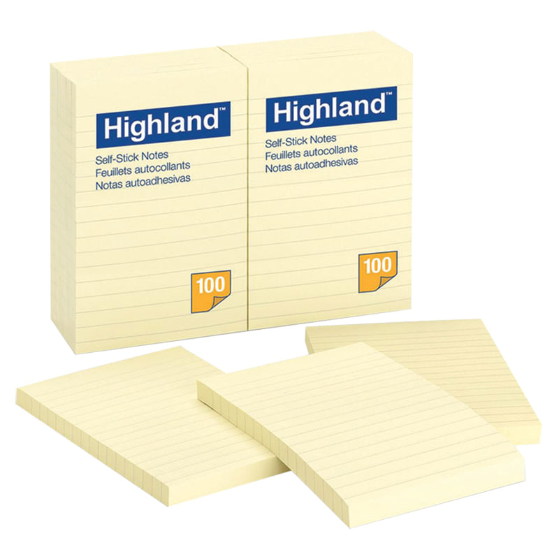 Notes Highland Yellow 4" x 6" Lined 12/pk - Whitebird