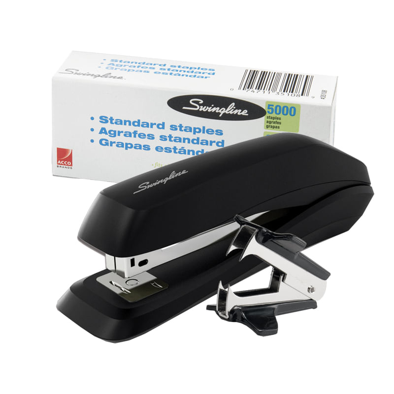 Stapler/Staples/Remover Pack-545 Full Strip Black - Whitebird