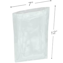 Bags Flat Poly 1 Mil 7x12" 1000/cs - Whitebird