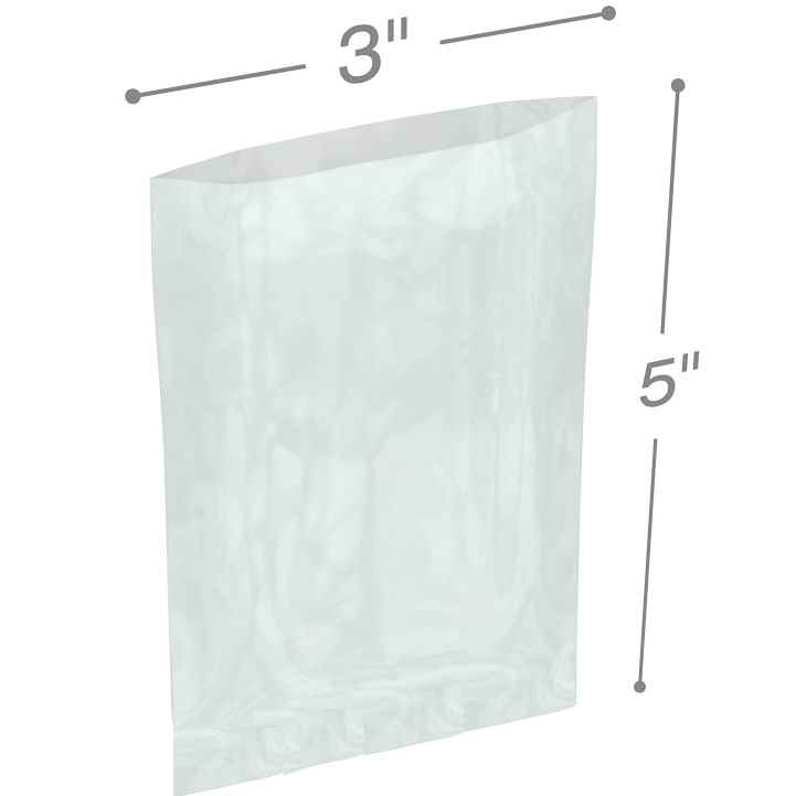 Bags Flat Poly 2 Mil 3x5" 1000/cs - Whitebird