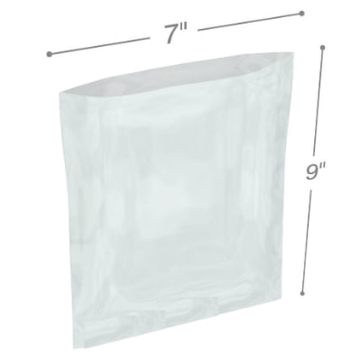 Bags Flat Poly 2 Mil 7x9" 1000/cs - Whitebird