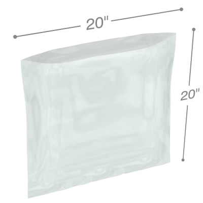Bags Flat Poly 2 Mil 20x20" 500/cs - Whitebird