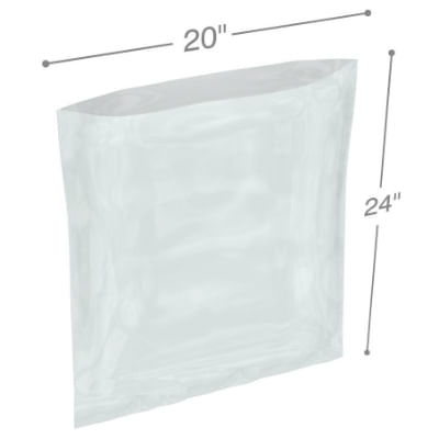 Bags Flat Poly 2 Mil 20x24" 500/cs - Whitebird