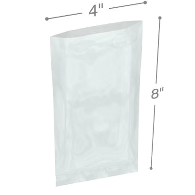 Bags Flat Poly 4 Mil 4x8" 1000/cs - Whitebird