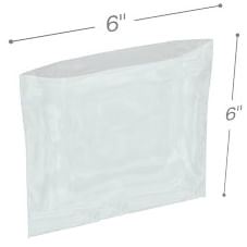 Bags Flat Poly 4 Mil 6x6" 1000/cs - Whitebird