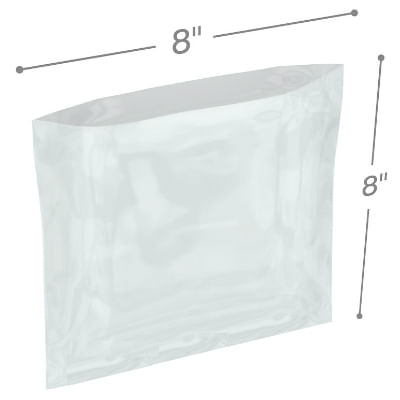 Bags Flat Poly 4 Mil 8x8" 1000/cs - Whitebird