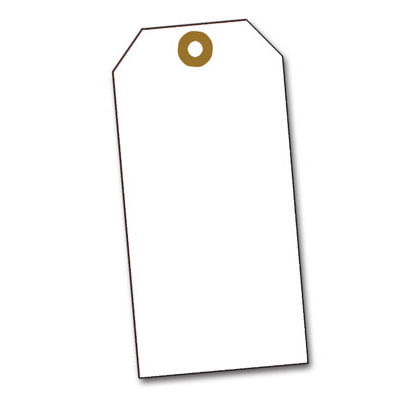 Shipping Tag #6 5-1/4x 2-5/8" White 1000/bx - Whitebird