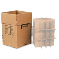 Box 18x18x28 51BC Kraft Dish Pack 5.2 Cu FT 5/60 - Whitebird