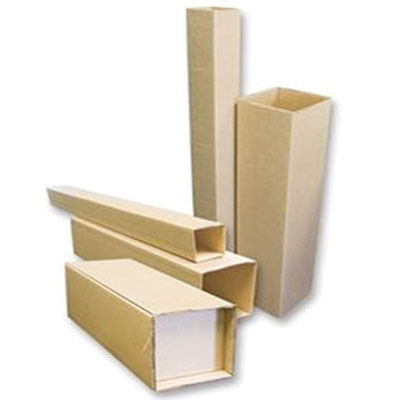 Sleeve 10x10x60" ID (63" OD) 44C Kraft w/ Caps - Whitebird