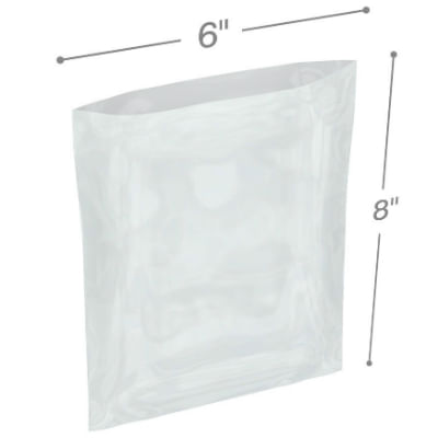 Bags Flat Poly 6 Mil 6x8" 1000/cs - Whitebird