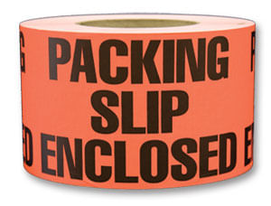 Labels Packing Slip Enclosed 4x6" 500/rl Orange - Whitebird