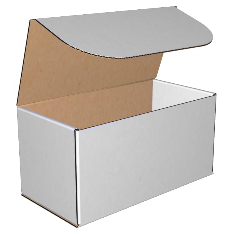 Mailers Corrugated 12x6x6 32B White 50/bndl - Whitebird