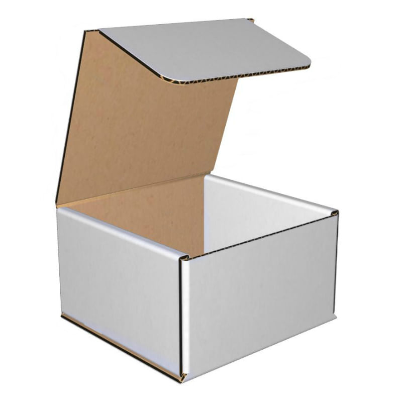 Mailers Corrugated 5x5x3 32B White 50/bndl - Whitebird