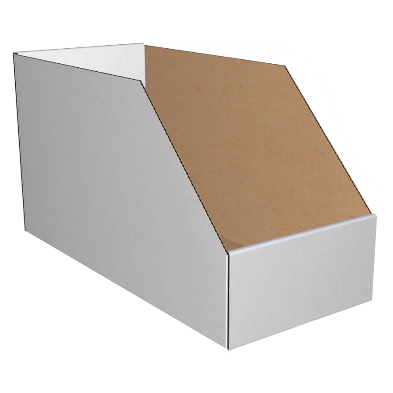 Bin Box Jumbo 8x18x10" 32B White 25/bndl - Whitebird