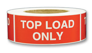 Labels Top Load Only 2x5" 500/rl Red - Whitebird