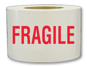 Labels Fragile 4x6" 500/rl White - Whitebird