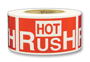 Labels Hot Rush 3x5" 500/rl Red - Whitebird
