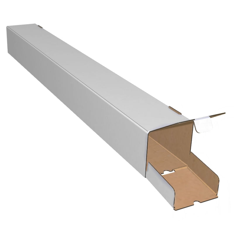 Box Square Tube 5x5x48" 32B White 25/bndl - Whitebird