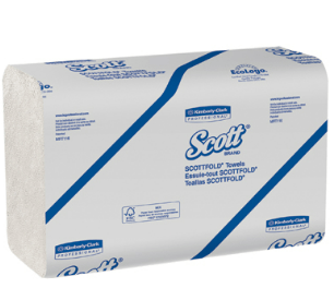 Hand Towel Multifold Scott White 25x175/cs 01960 - Whitebird