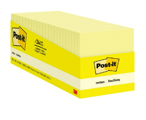 Notes Post It Yellow 3 x 3" Cabinet Pack 24x90 Sheets/pk - Whitebird
