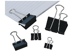 Fold Back Clips 9/16" 12/box - Whitebird