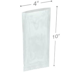 Bags Flat Poly 2 Mil 4x10" 1000/cs - Whitebird