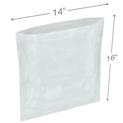 Bags Flat Poly 1.5 Mil 14x16" 1000/cs - Whitebird